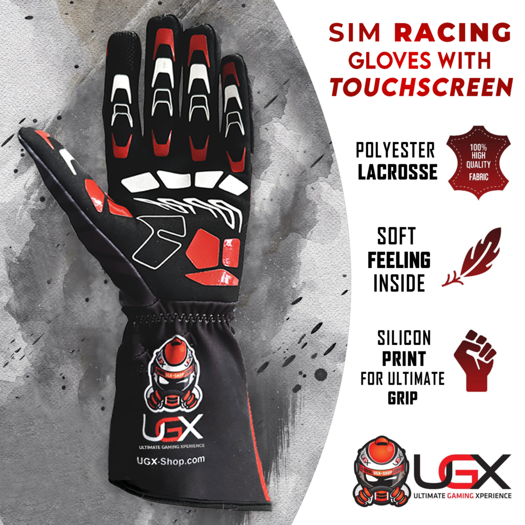 Sim Racing gloves with touchscreen » UGX Race simulators